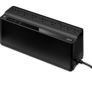 APC UPS BE850M2, 850VA UPS Battery Backup & Surge Protector, Backup Battery Uninterruptible Power Supply with (2) USB Charging Ports, APC Back-UPS Series