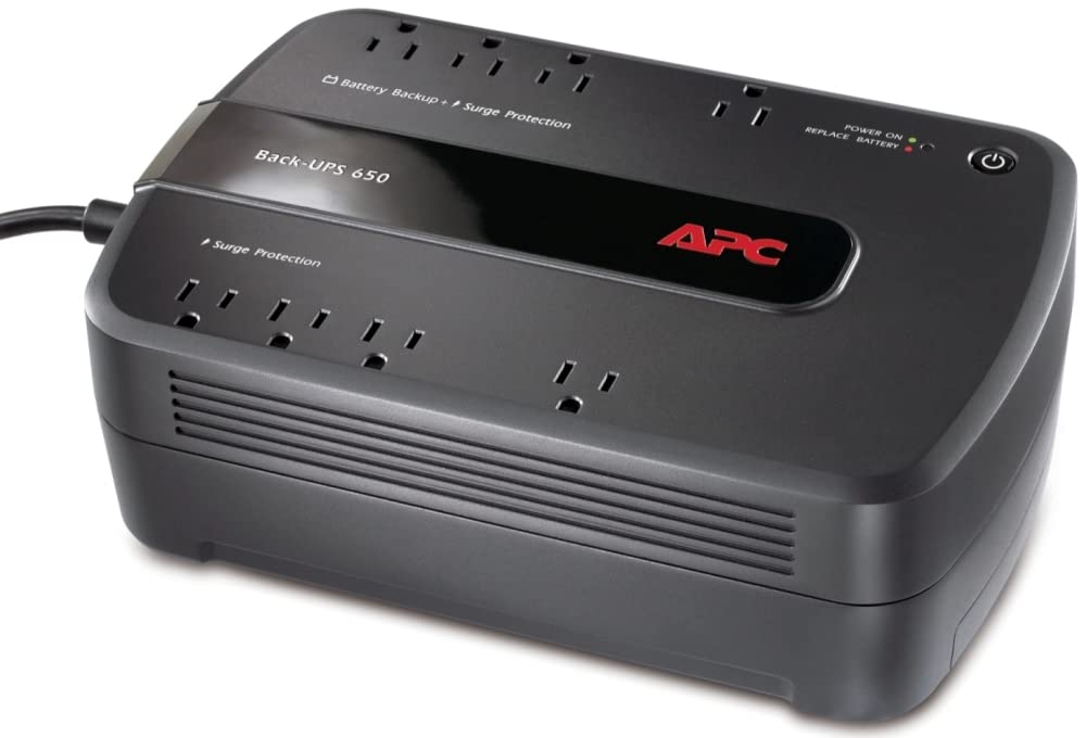 APC BE650G1 Back-UPS 650VA, 120V, 8 NEMA outlets (4 Surge)