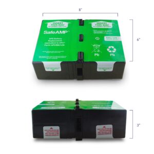 SafeAMP UPS 9Ah, 24VDC VRLA Battery Replacement APCRBC124 Compatible with APC UPS Models BR1000G, BX1350M, BN1350G, BX1000G, BX1300G.…