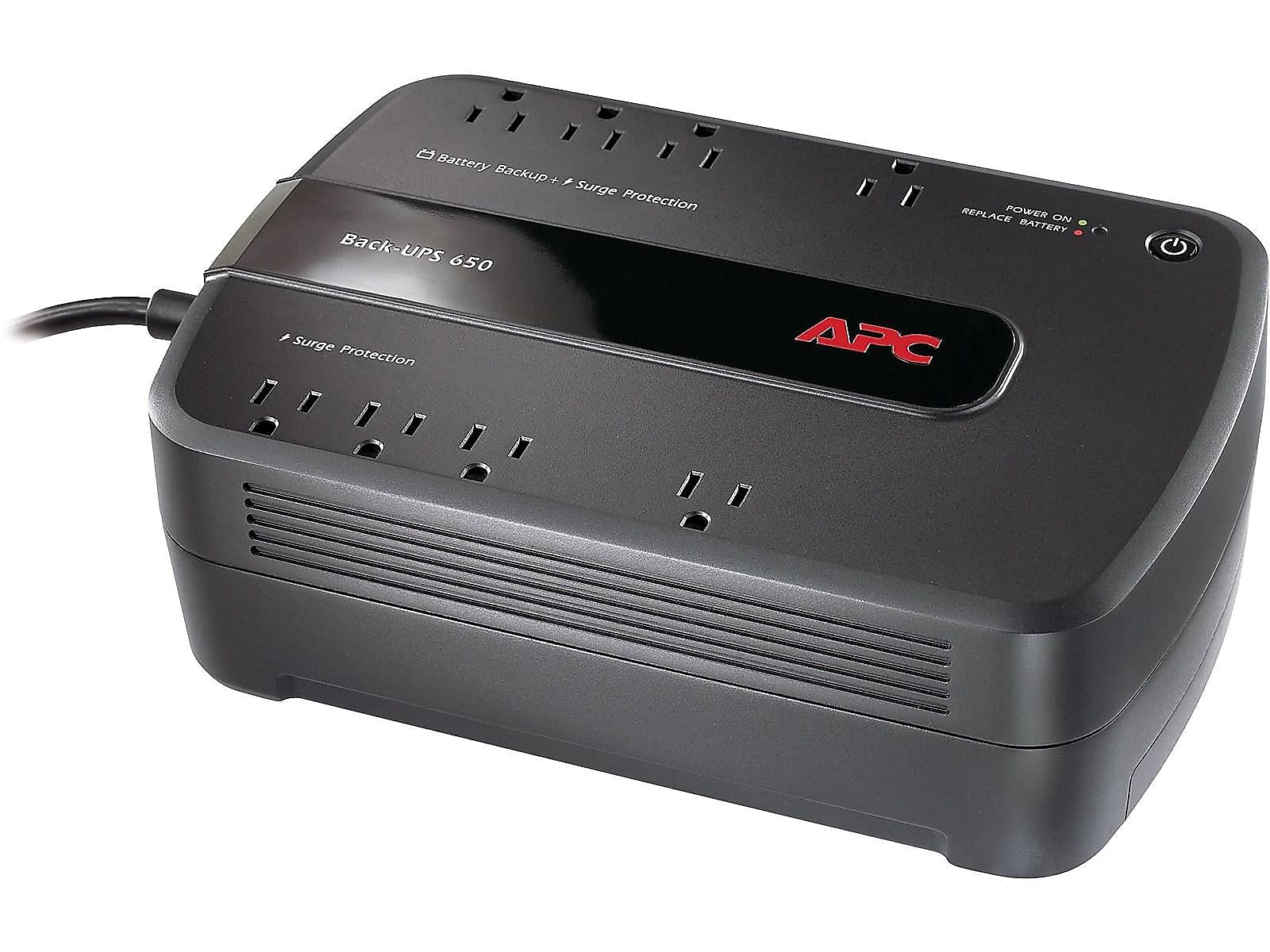 APC BE650G1 Back-UPS 650VA, 120V, 8 NEMA outlets (4 surge)