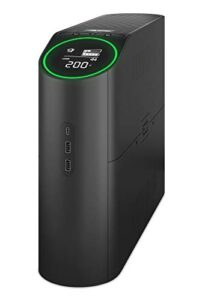 apc gaming ups, 1500va sine wave ups battery backup with avr and (3) usb charger ports, bgm1500b, back-ups pro uninterruptible power supply, midnight