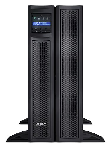 APC Network UPS, 3000VA Smart-UPS Sine Wave, Short Depth UPS with Extended Run Option, SMX3000LVNC, Network Management Card, Tower/4U Rack Convertible, Line-Interactive, 120V black