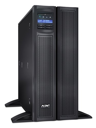 APC Network UPS, 3000VA Smart-UPS Sine Wave, Short Depth UPS with Extended Run Option, SMX3000LVNC, Network Management Card, Tower/4U Rack Convertible, Line-Interactive, 120V black