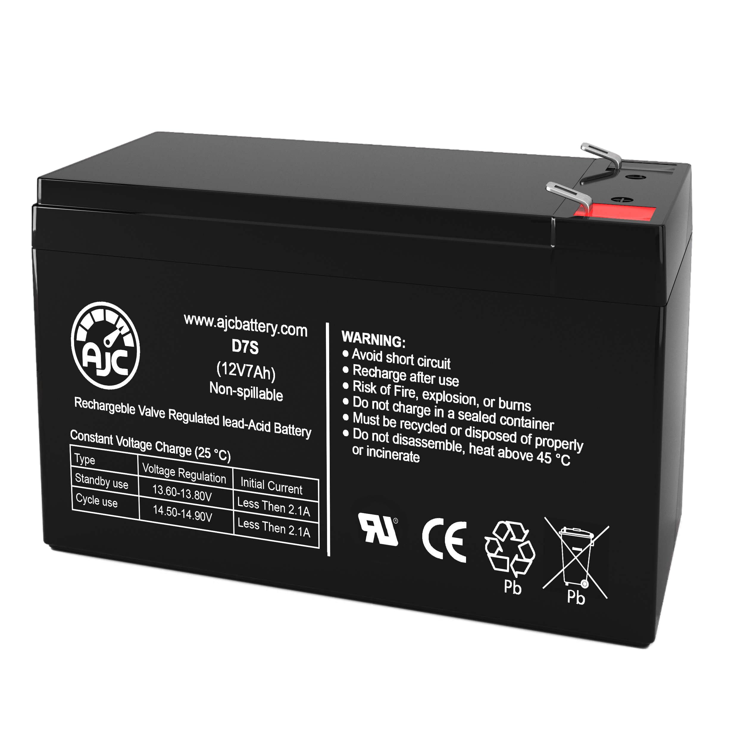 AJC Battery Compatible with APC Back-UPS ES 500 VA BE500C BE500U 12V 7Ah UPS Battery