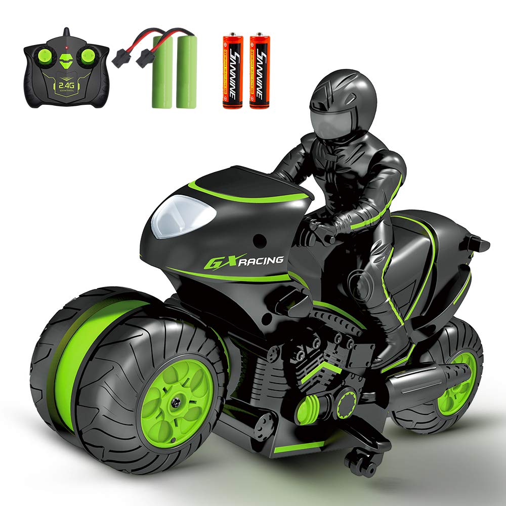 RC Motorcycle Remote Control Motorcycles,High Speed Rc Car Remote Control Car,2.4Ghz 360° Rotating Drift Stunt Car Motorbike for Kids Age 4,5,6,7,8 and Up Year Old