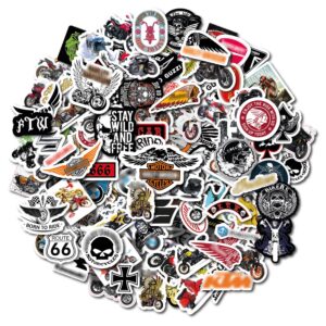 bulbacraft 179 pcs motorcycle stickers, motorcycle brand stickers, strong adhesive & waterproof stickers for adults, small stickers, motorcycle gifts for men vinyl stickers