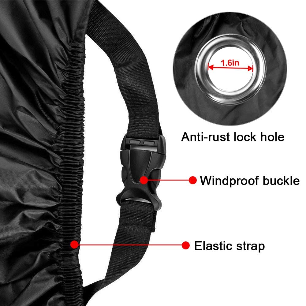 Motorcycle Cover All Season,Universal Weather Quality Waterproof Sun Outdoor Protection Scooter Shelter Tear Proof Night Reflective & Lock-Holes Storage Bag Fits up to 97" Motorcycles