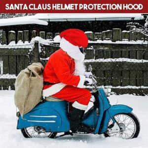 Christmas Motorcycle Helmet Cover Santa Claus Hat Full Face Funny Plush Moto Helmet Decoration Xmas Motorcycle Skiing Accessories for Men