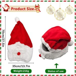 Christmas Motorcycle Helmet Cover Santa Claus Hat Full Face Funny Plush Moto Helmet Decoration Xmas Motorcycle Skiing Accessories for Men