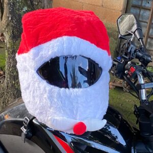 Christmas Motorcycle Helmet Cover Santa Claus Hat Full Face Funny Plush Moto Helmet Decoration Xmas Motorcycle Skiing Accessories for Men