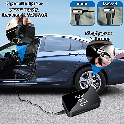 Neakhmer Tire Inflator Portable Air Compressor: Electric Air Pump for Car Bike Motorcycle