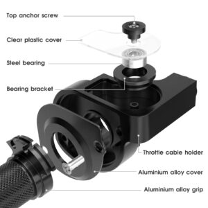 Throttle Grip Motorcycle 22mm CNC Aluminum Quick Twister with Throttle Cable CRF50 70 110 IRBIS 125 250 Dirt Bike Motorcycle Accessories