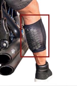 burnjacket pro motorcycle exhaust pipe burn protective sleeve leg guard (13.5-18 inch wide fit)