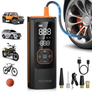 pecham tire inflator portable air compressor,usb 5v 8000mah battery 150 psi cordless tire pump electric air pump for car tires,fits car/truck/motorcycle/balls/bicycles