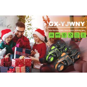 GX-YJWNY Rc Motorcycle with rechargeable batteries, 360° rotatable Drift Remote Control Motorcycles, 2WD Rc Motorbike 2.4Ghz High Speed Wireless Remote Racing Motorcyle for 4-12 Age Kids