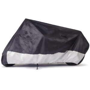 budge sportsman motorcycle cover, black, waterproof, universal fit, fits up to 96", model: mc-7