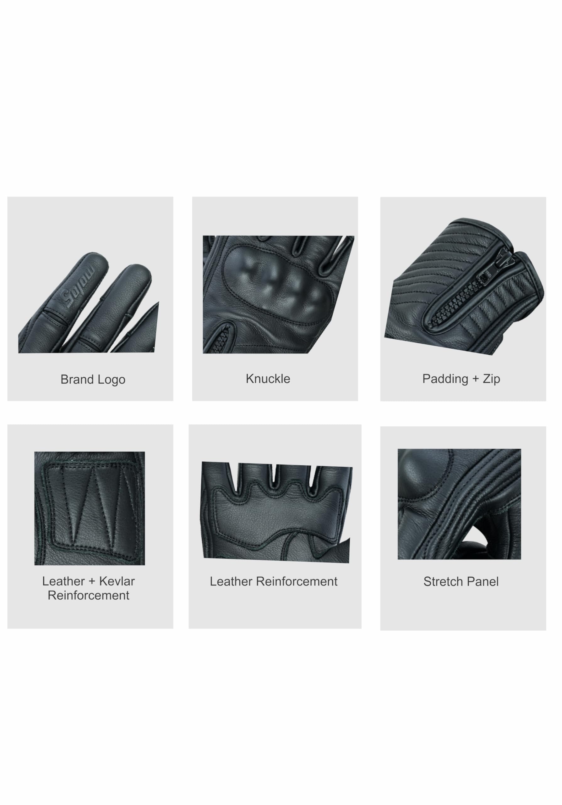 Moto5 Full Finger Leather Motorcycle Gloves for Men & Women Touch Screen Gloves Premium Street Motorcycle Durable Protective Cruiser Biker Gel Leather Motorbike gloves (Black, X-Large)