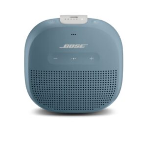 bose soundlink micro bluetooth waterproof speaker with microphone - stone blue (renewed)