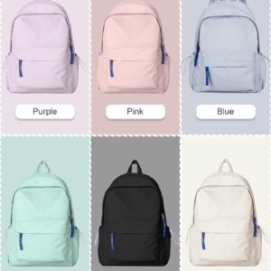 School Backpack for Teen Girls,Simple School Book Bag Waterproof High School Backpack for Boy Middle Student Bookbag College Backpack for Women Men Casual Daypack Travel Aesthetic Backpacks Black