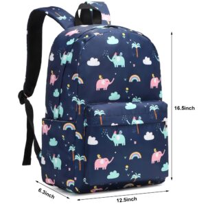 Xunteny Elephant Backpack for Girls Women Teens, School Backpack College Bookbags Ladies Laptop Backpacks