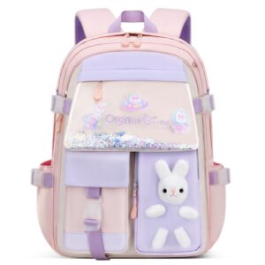 vidoscla bunny girls backpack for school kawaii kids girls book bags cute sequin school bag for girls