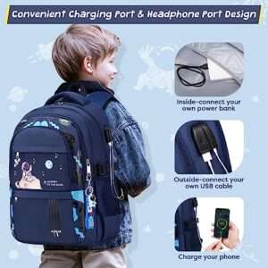 ACESAK Backpack for Boys - Boy Backpack Schoolbag for Boys Kids Children Teens Girls Elementary Middle School Bags, Waterproof Lightweight Kids Bookbag Backpacks Casual Daypack with Lunch Bag Set