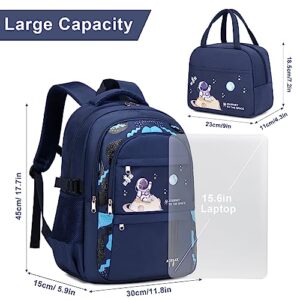 ACESAK Backpack for Boys - Boy Backpack Schoolbag for Boys Kids Children Teens Girls Elementary Middle School Bags, Waterproof Lightweight Kids Bookbag Backpacks Casual Daypack with Lunch Bag Set