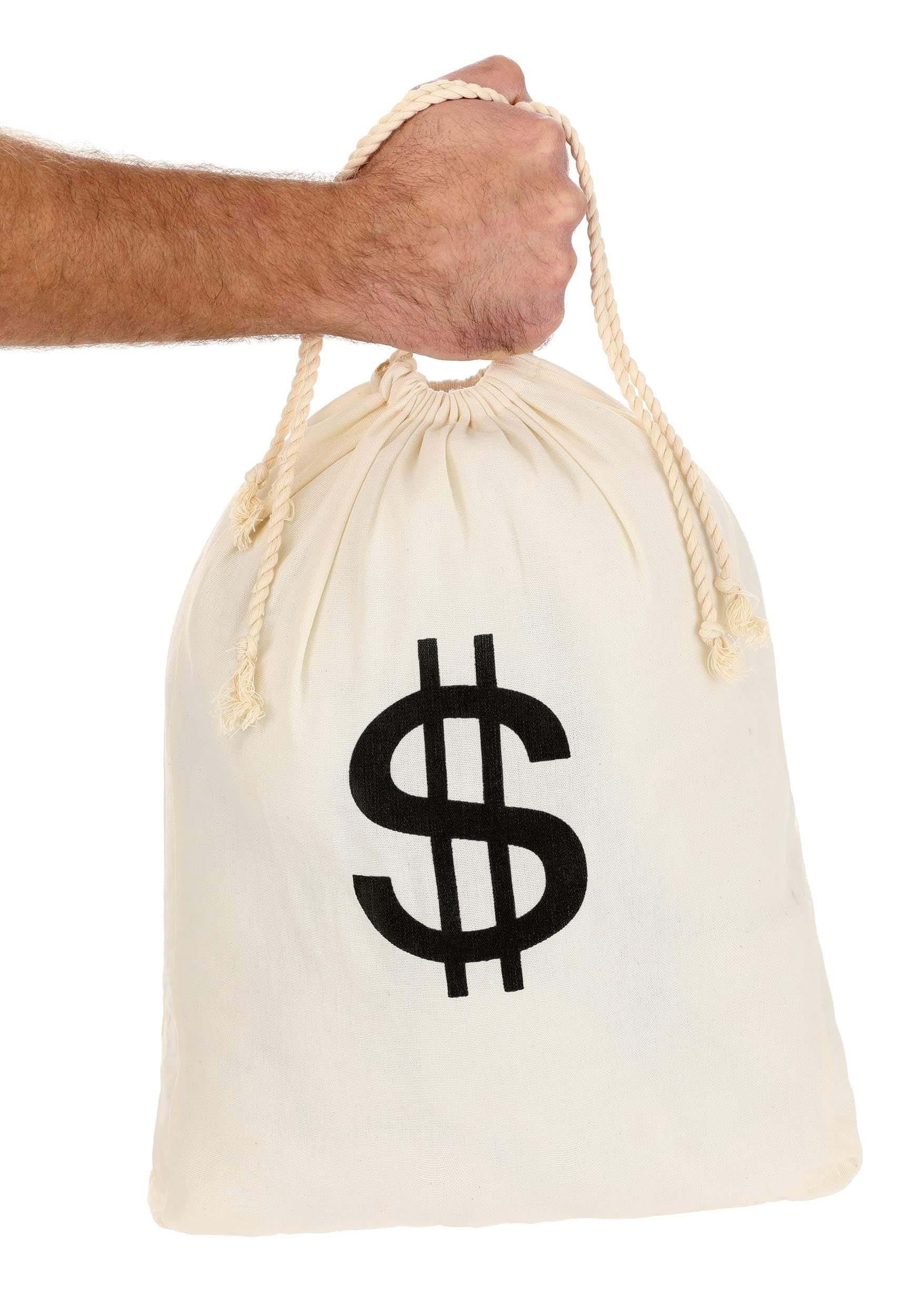 Fun Costumes Bank Robber Money Bag Accessory Prop | Accessories Standard Beige