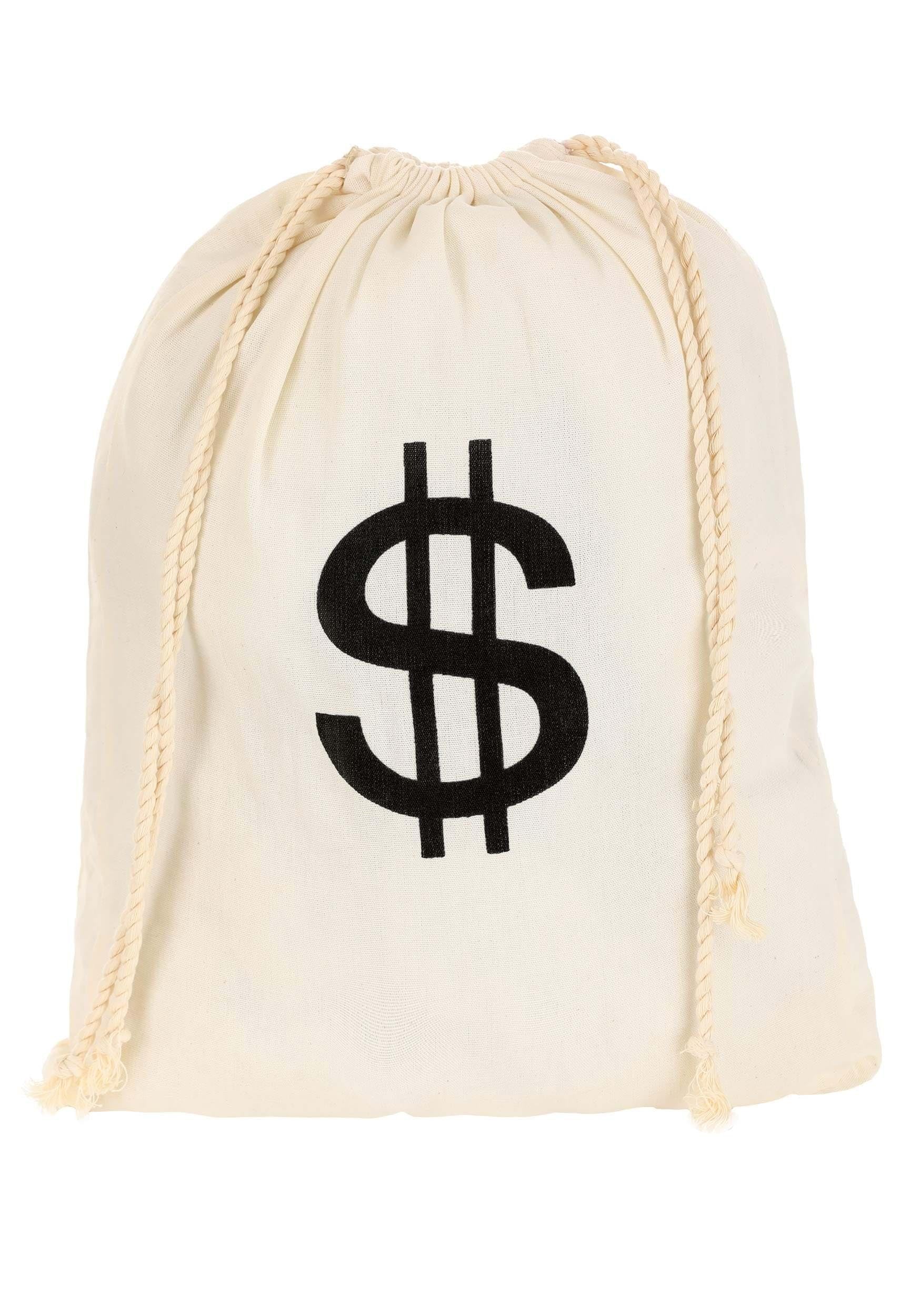 Fun Costumes Bank Robber Money Bag Accessory Prop | Accessories Standard Beige