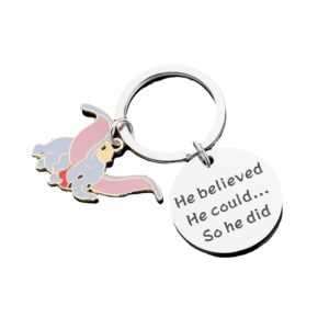 luohao animal elephat domb keychains gifts for men women child