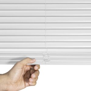 CHICOLOGY Blinds for Windows , Mini Blinds , Window Blinds , Door Blinds , Blinds & Shades , Camper Blinds , Mini Blinds for Windows , Horizontal Window Blinds , Gloss White, 34"W X 60"H