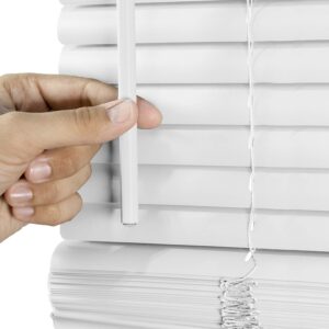 CHICOLOGY Blinds for Windows , Mini Blinds , Window Blinds , Door Blinds , Blinds & Shades , Camper Blinds , Mini Blinds for Windows , Horizontal Window Blinds , Gloss White, 34"W X 60"H