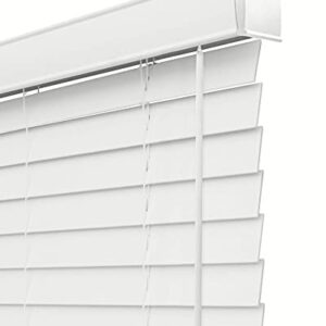 CHICOLOGY Faux Wood Blinds , Window Blinds , Wood Blinds , Window Shades , Window Treatments , Blinds & Shades , Window Shades For Home , Wooden Blinds , Basic White , 34"W X 60"H