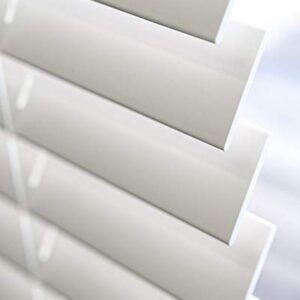 CHICOLOGY Faux Wood Blinds , Window Blinds , Wood Blinds , Window Shades , Window Treatments , Blinds & Shades , Window Shades For Home , Wooden Blinds , Basic White , 34"W X 60"H