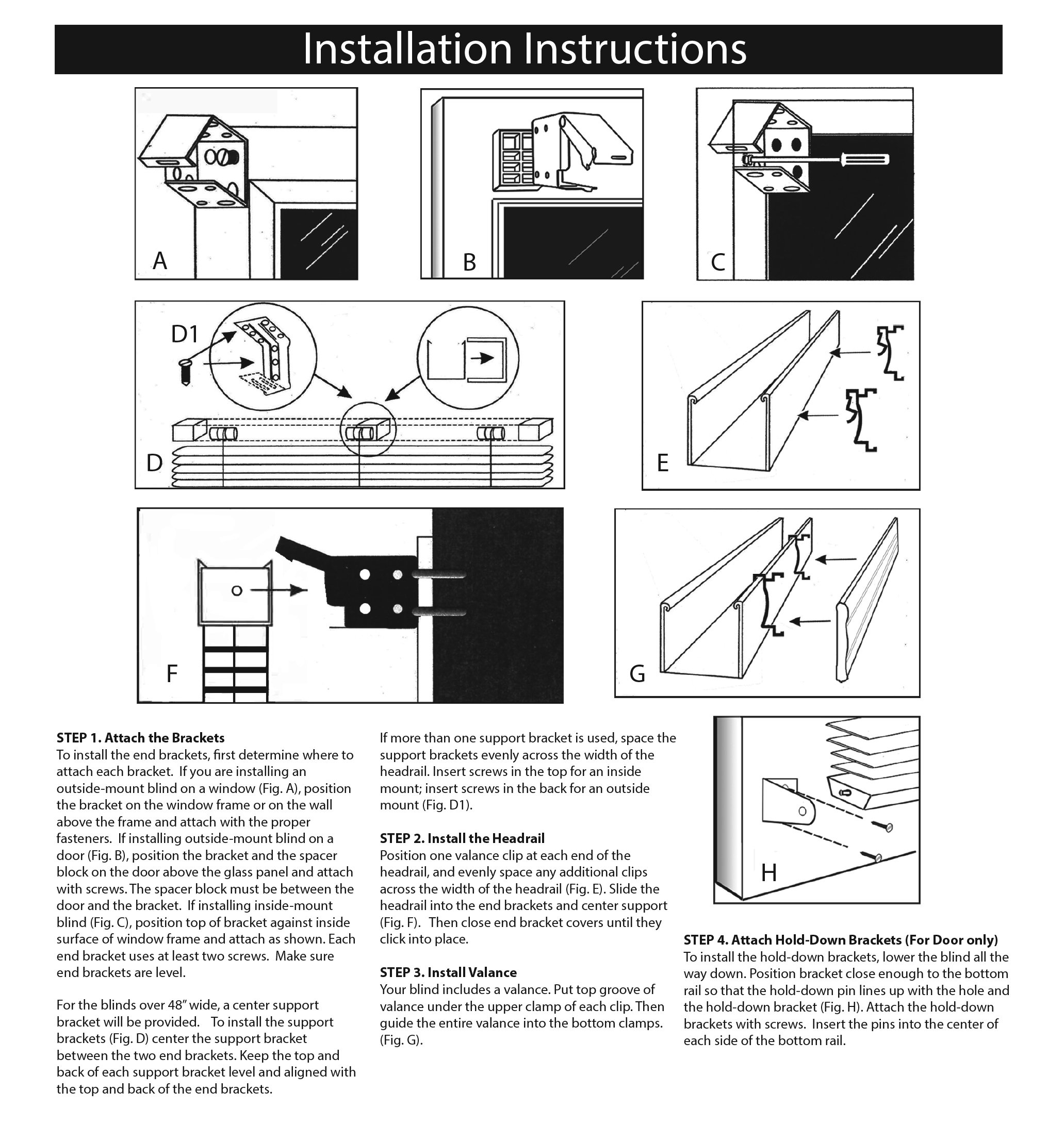 US Window And Floor 2" Faux Wood 30.5" W x 60" H, Inside Mount Cordless Blinds, 30.5 x 60, White, CLF0103040600