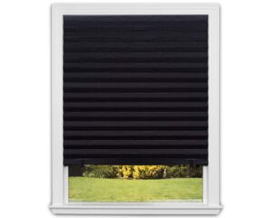 redi shade no tools original blackout pleated paper shade black, 48 in x 72 in, 6 count (pack of 1)