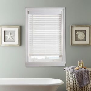 ultra premium white 2" inch faux wood blind 35" w x 72" l