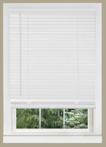 powersellerusa 1" slats cordless window blinds, 48l x 32w inches solid pattern light filtering vinyl indoor-outside ceiling mount mini blind, manual cordless rollup window privacy blinds, white