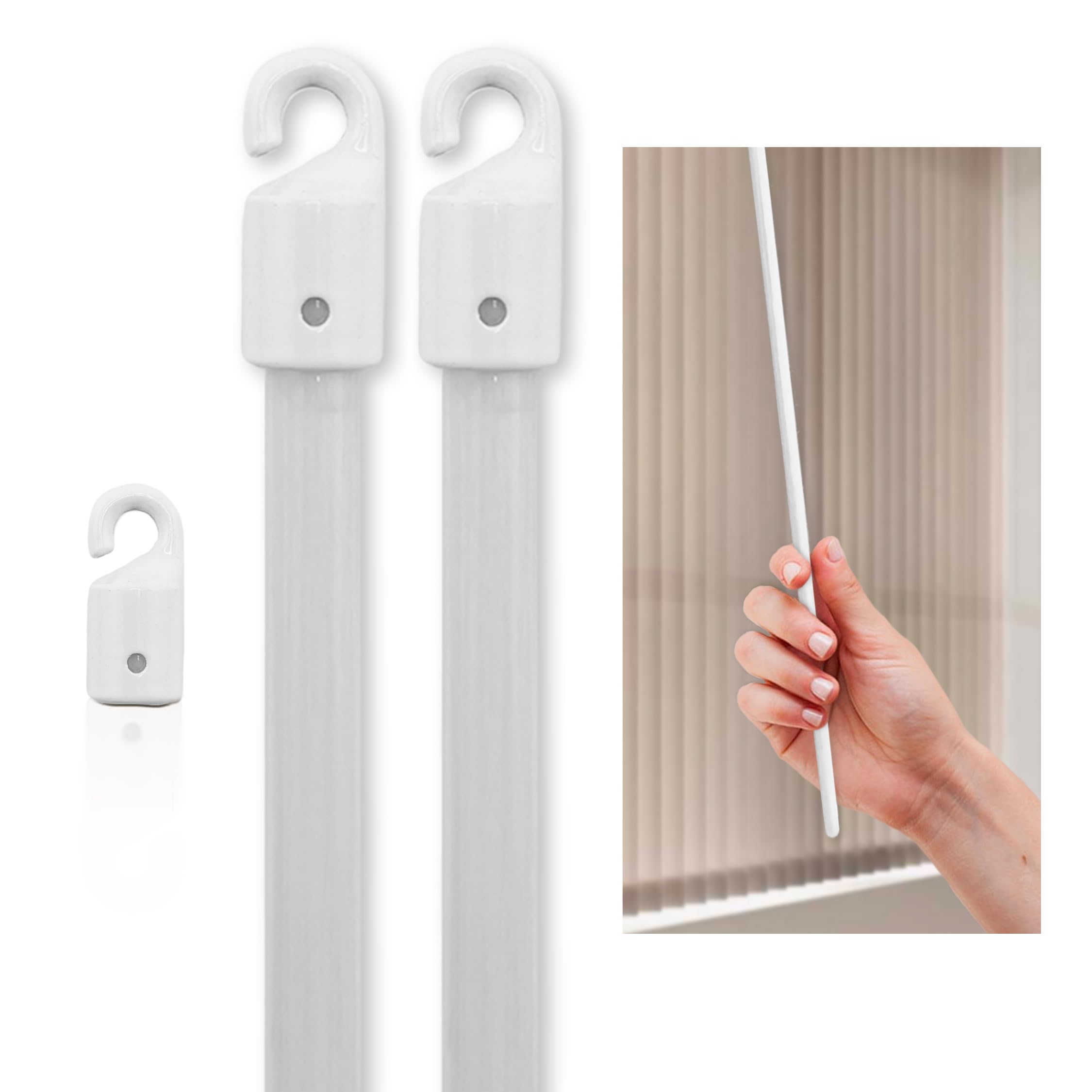 Amazing Drapery Hardware Premium White PVC Vertical Blind Wand, 36-inches, 2 pack - Effortless Installation - Ideal for Wand-Controlled Vertical Blinds - Seamlessly Replace Old or Broken Wands