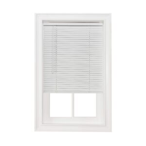 simple elegance by ben&jonah cordless amancer collection 1" light filtering mini blind 23" l x 42" w - white