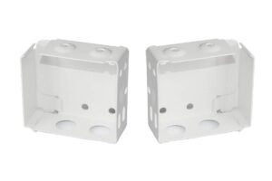 cutelec 2pcs box mounting bracket for high profile blinds 2inch white color window blinds headrail holder bracket