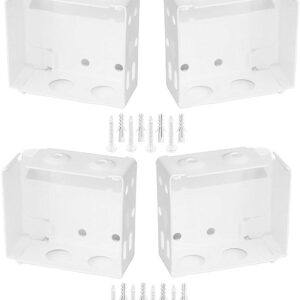 4pcs Box Mounting Bracket 2sets for High Profile Blinds 2inch White Color Window Blinds Headrail Bracket