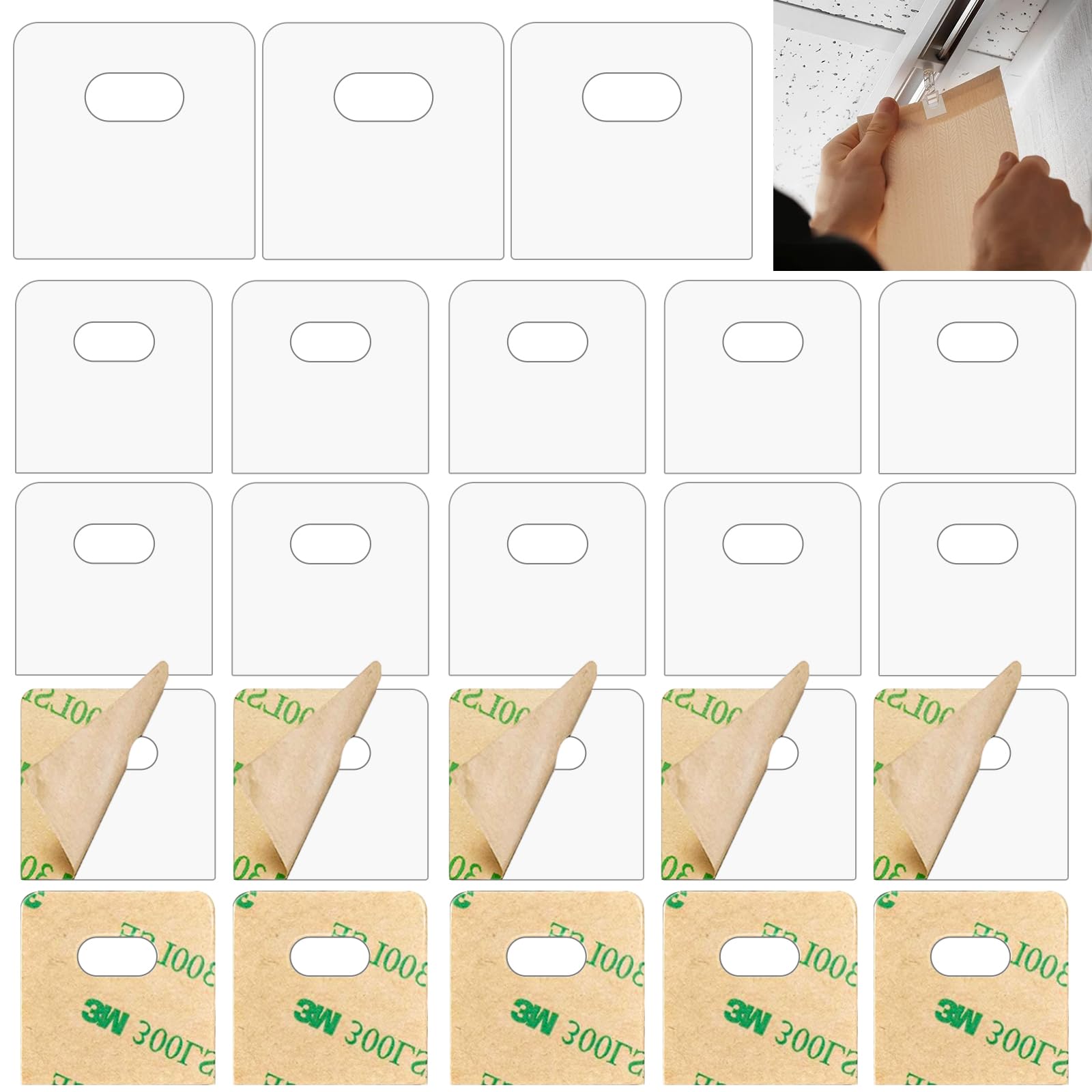 32 Pcs Vertical Blind Repair Tabs Clear Vertical Blinds Replacement Slats Panels Self-adhesive Blinds Replacement Fixers Window Blinds Repair Parts