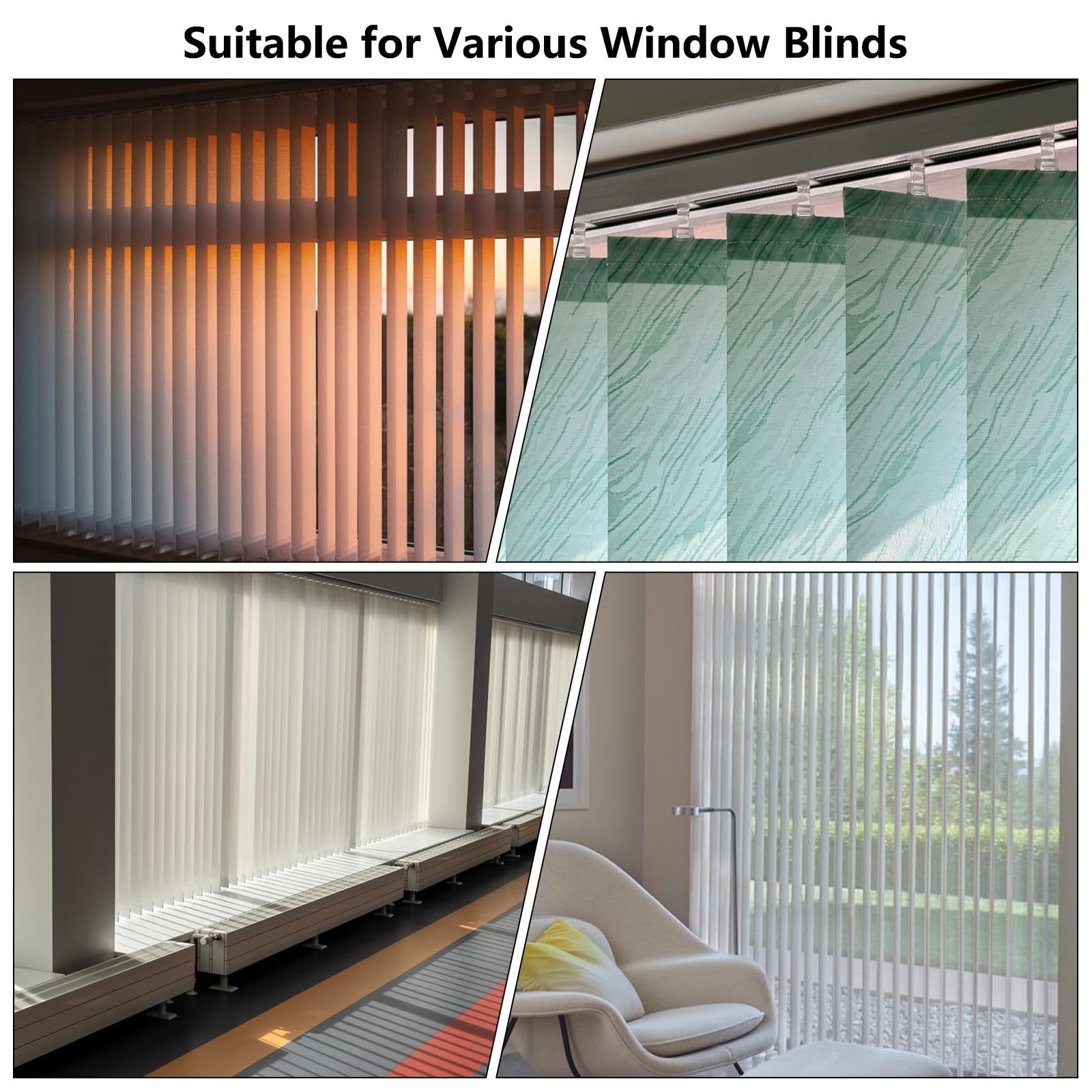 32 Pcs Vertical Blind Repair Tabs Clear Vertical Blinds Replacement Slats Panels Self-adhesive Blinds Replacement Fixers Window Blinds Repair Parts