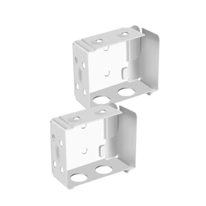 2pcs blind brackets, box mounting brackets for mini blinds 2.5 inch, window low profile mini blind mounting brackets holder window blinds headrail brackets for window blinds , white