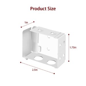 2Pcs Blind Brackets, Box Mounting Brackets for Mini Blinds 2.5 Inch, Window Low Profile Mini Blind Mounting Brackets Holder Window Blinds Headrail Brackets for Window Blinds , White