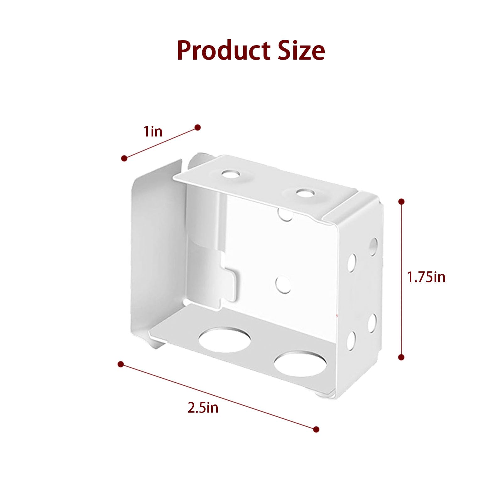 2Pcs Blind Brackets, Box Mounting Brackets for Mini Blinds 2.5 Inch, Window Low Profile Mini Blind Mounting Brackets Holder Window Blinds Headrail Brackets for Window Blinds , White