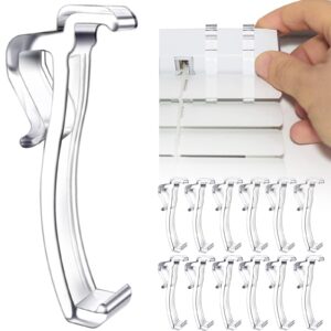 2.5 inch valance clips, clear plastic valance clips for blinds, hidden blinds valance clips for horizontal blind valance (12 pieces)