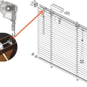 Wand Tilter 2pcs for 2" Blinds Hexagon Shaped Gear Hook Connection for 2" Low Profile Horizontal Blinds