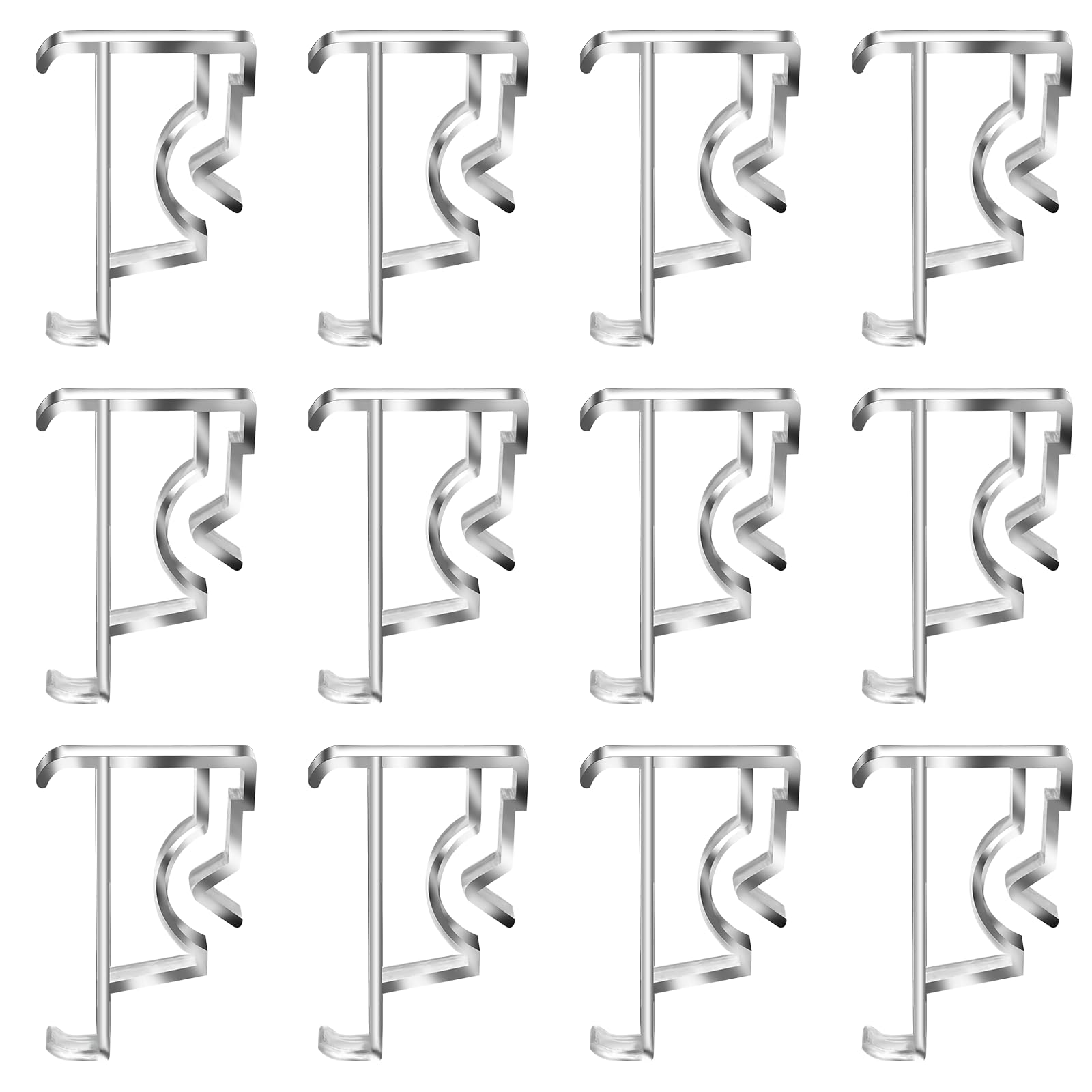 12 Pcs Valance Blind Clips Replacement Clear 2 Inch Blind Clips Plastic Hidden Clips Replacement Valance Clips for Blinds Valance Horizontal Blinds Parts